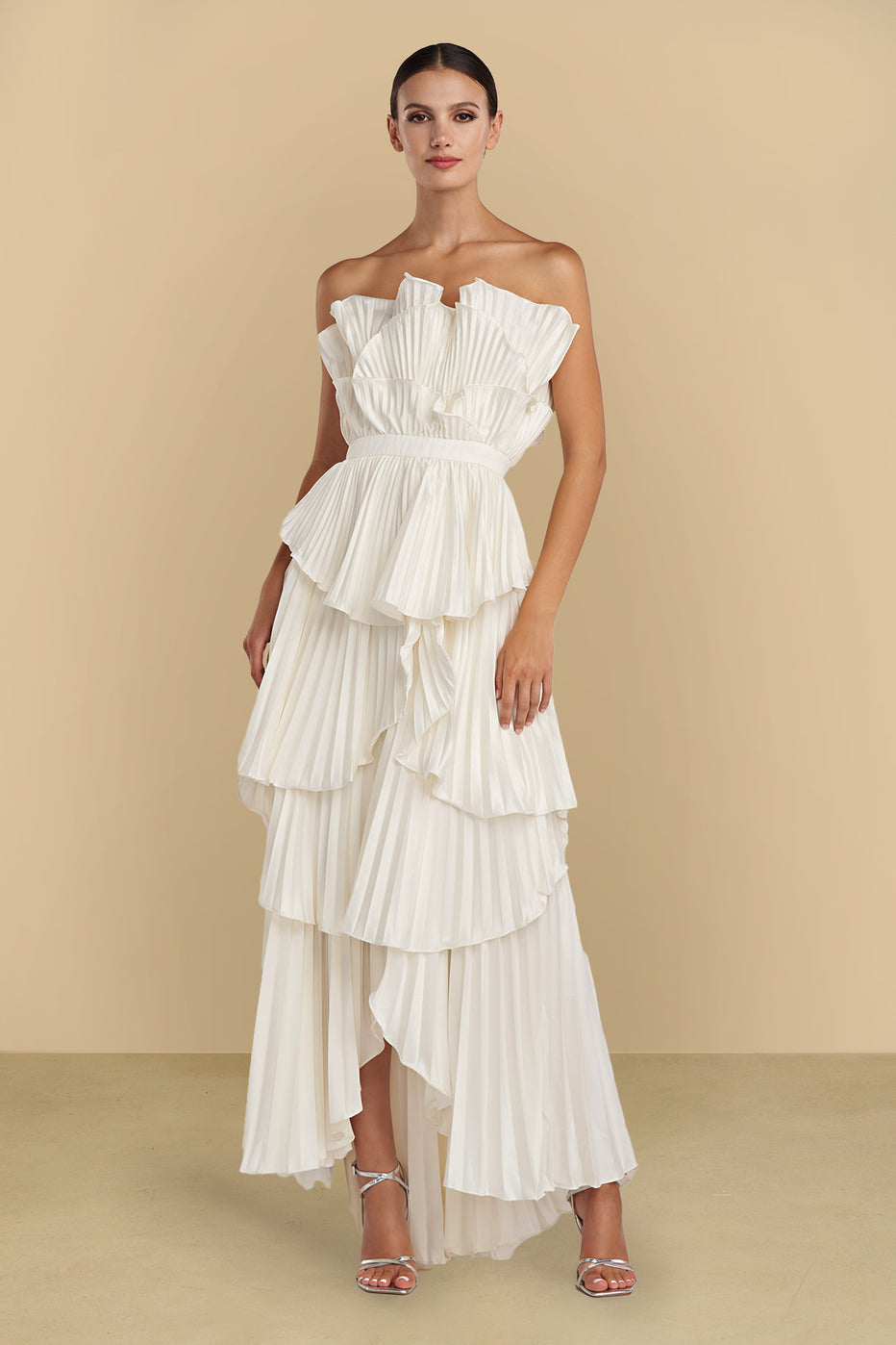 Judah Scallop Pleated Dress – AMUR
