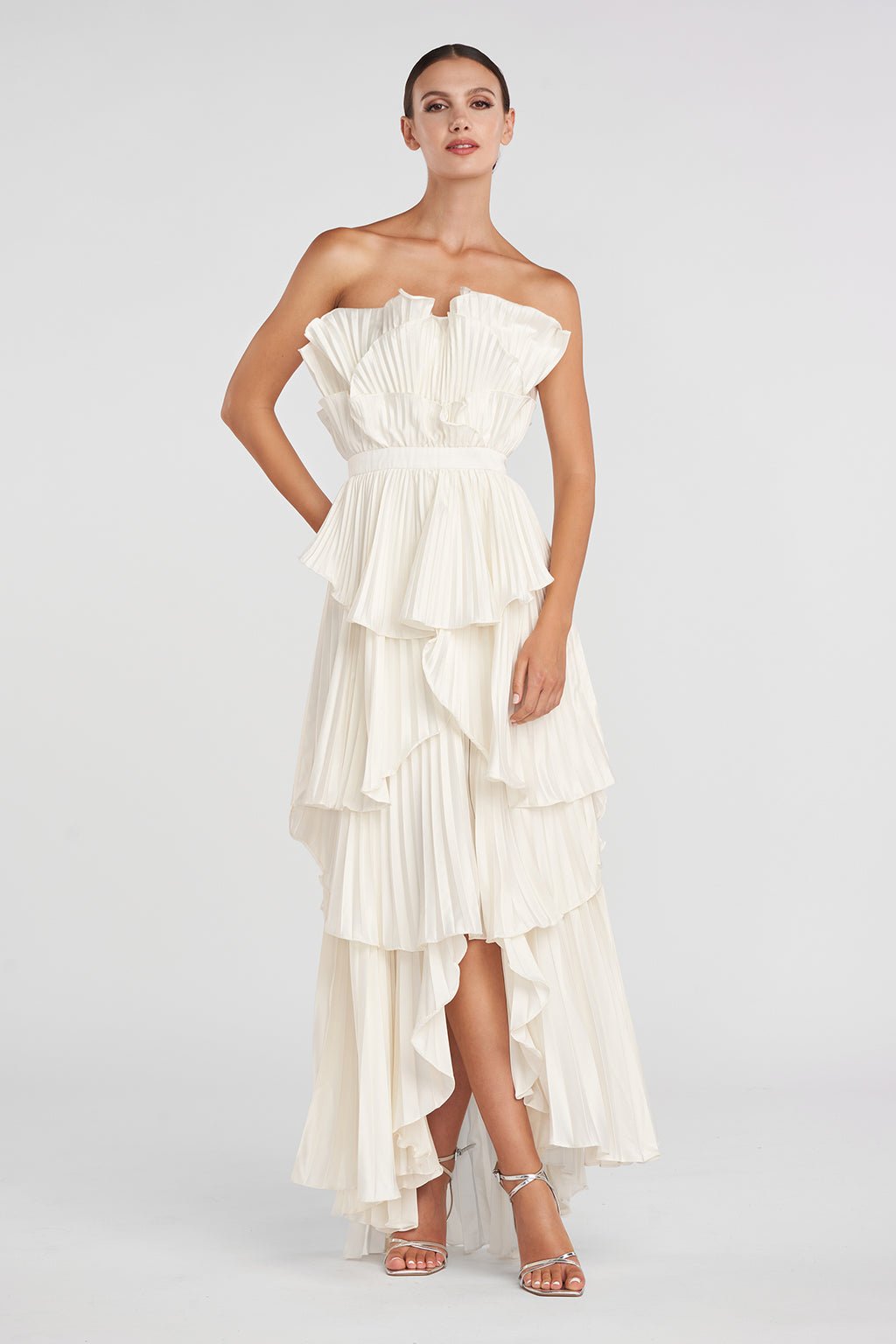 Judah Scallop Pleated Dress – AMUR